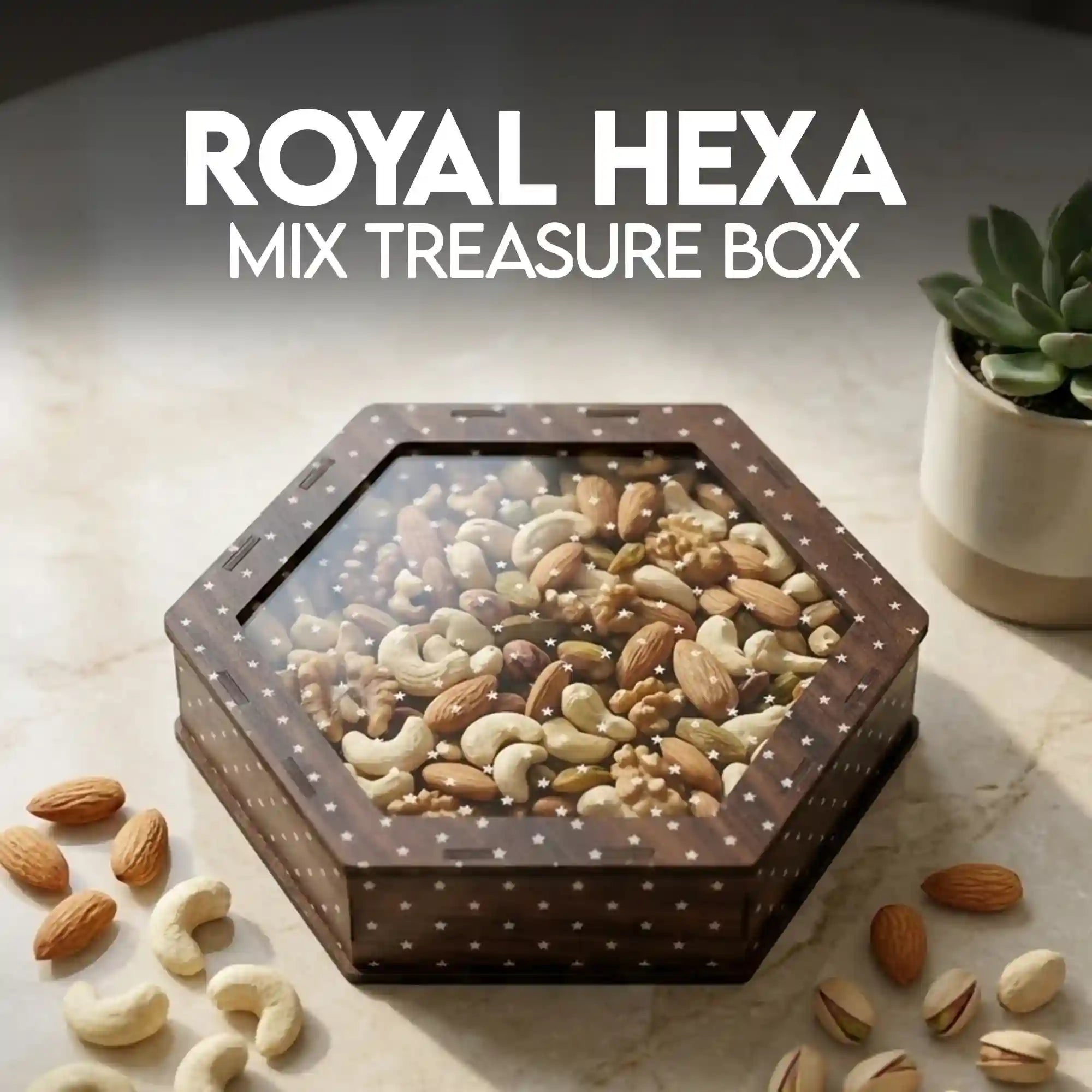 Royal Hexa Mix Treasure Box –Premium Gift Box – Memondryfruits.pk
