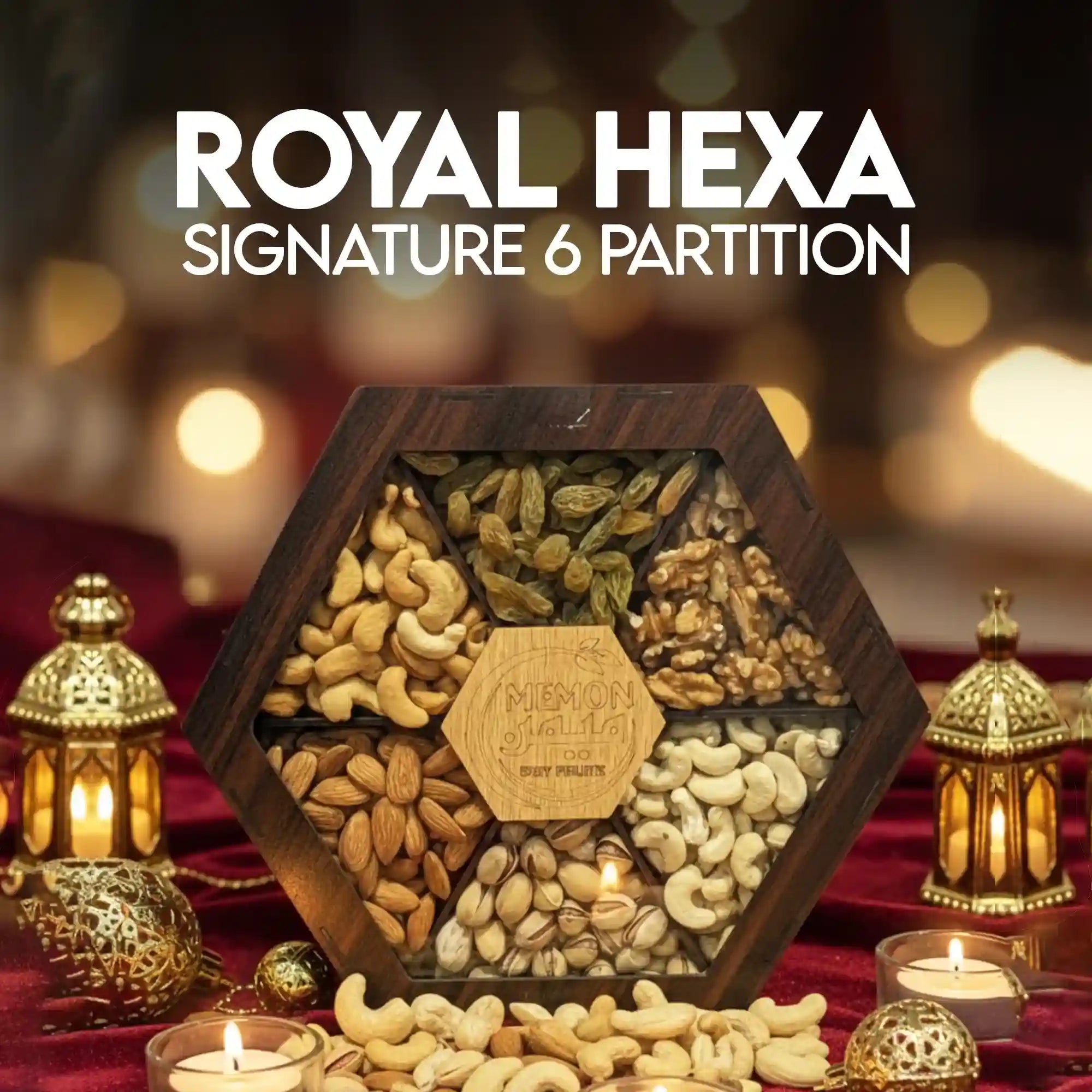 Royal Hexa Signature 6 partition - Premium Gift Box – Memondryfruits.pk