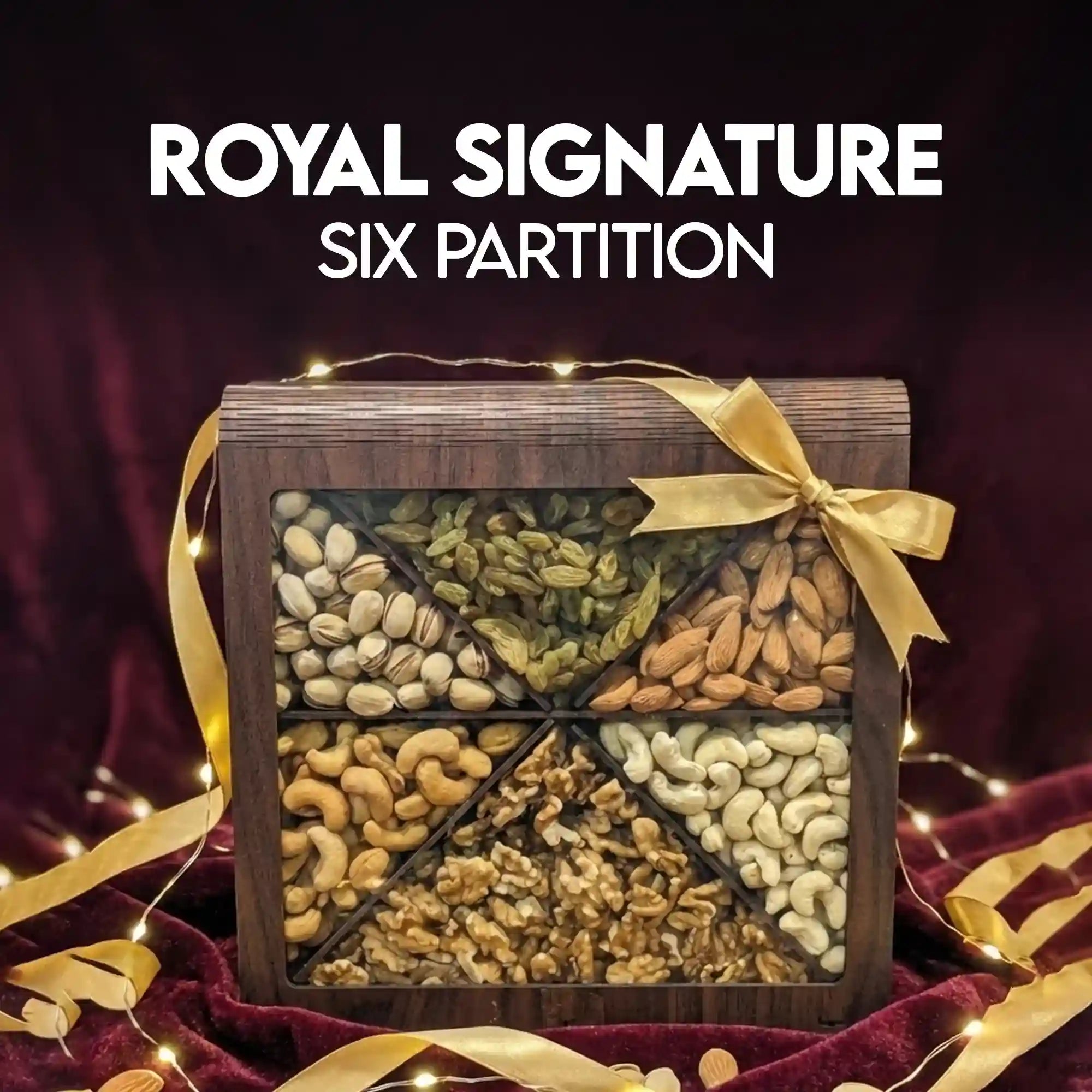 Royal Signature Six Partition - Premium Gift Box – Memondryfruits.pk
